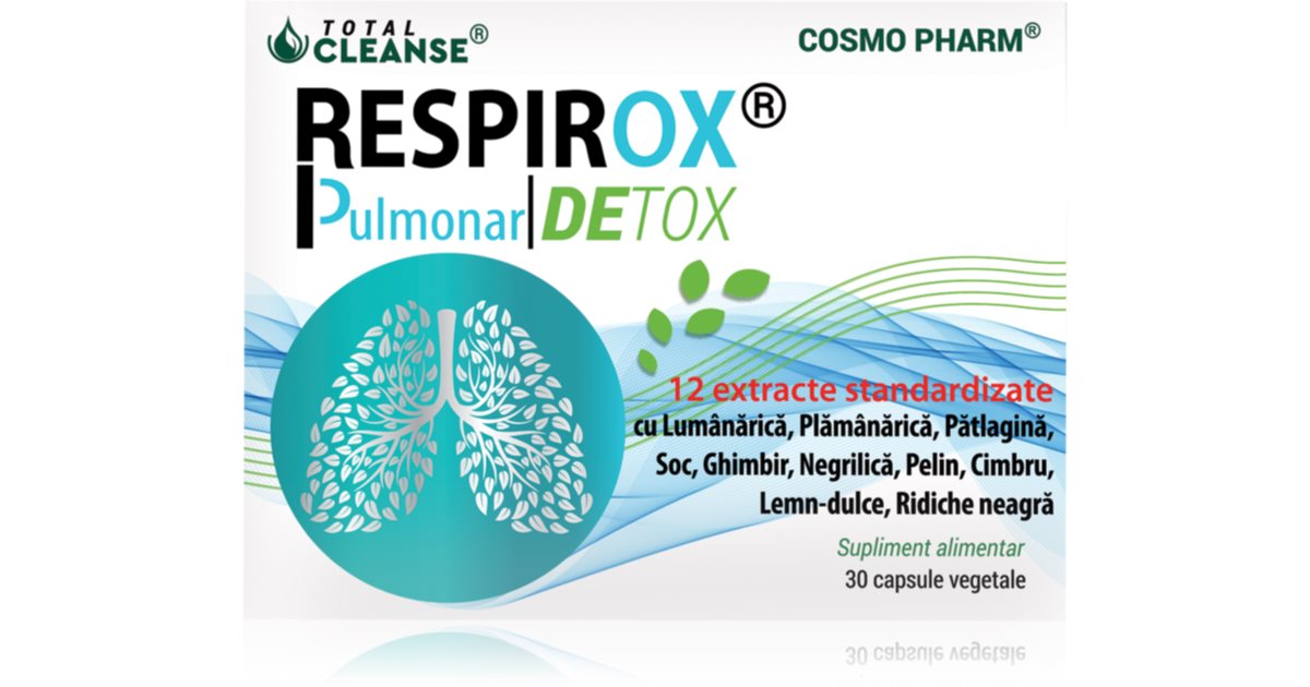 Cosmo Pharm Respirox Pulmonar Detox capsule pentru susținerea sănătății ...