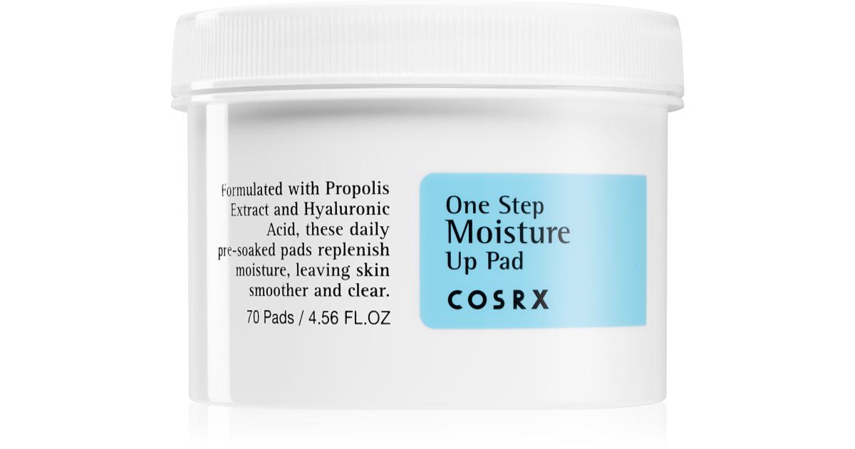 Cosrx One Step Moisture exfoliating cotton pads with moisturising ...
