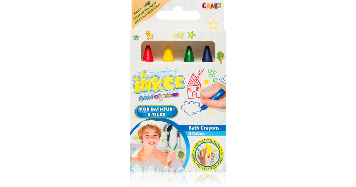 Craze INKEE Bath Crayons creioane colorate pentru baie | Notino.ro