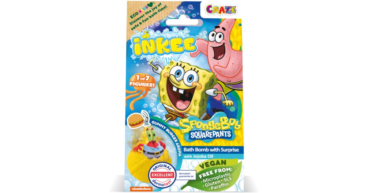 Craze INKEE SpongeBob bombă de baie pentru copii | Notino.ro