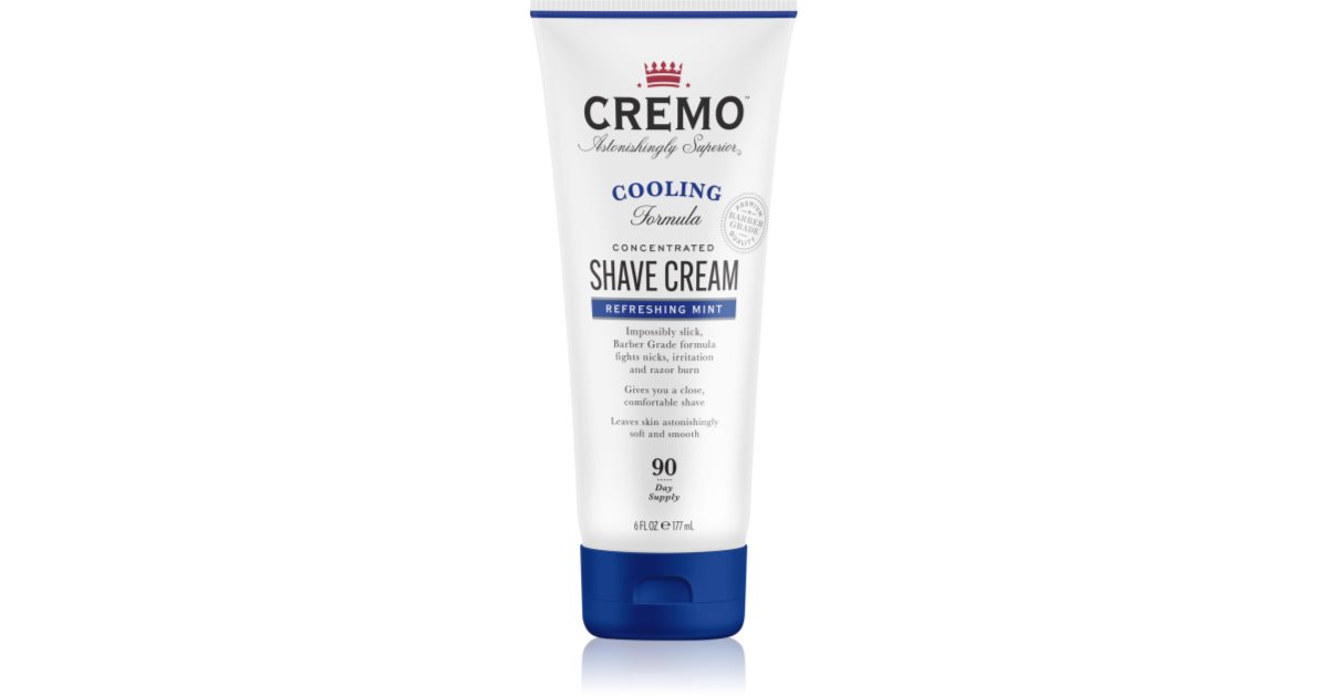 Cremo Refreshing Mint Cooling Shave Cream crème de rasage en tube ...