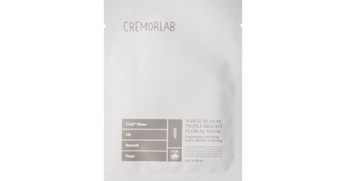 Cremorlab White Bloom Brightening Sheet Mask with White Flowers ...