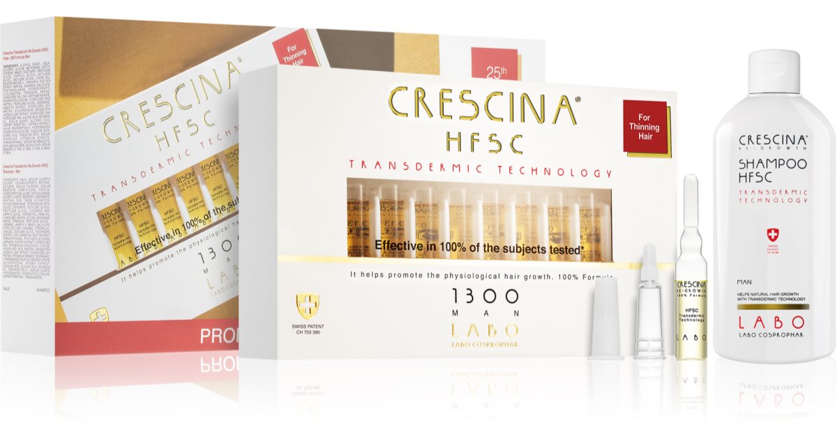 Crescina Transdermic 1300 Re-Growth dovanų rinkinys plaukų augimas ...