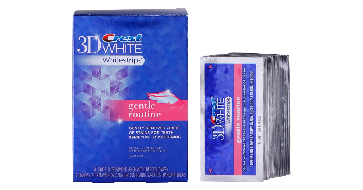 Crest 3D White Whitestrips Gentle Routine fogfehérítő szalag érzékeny ...