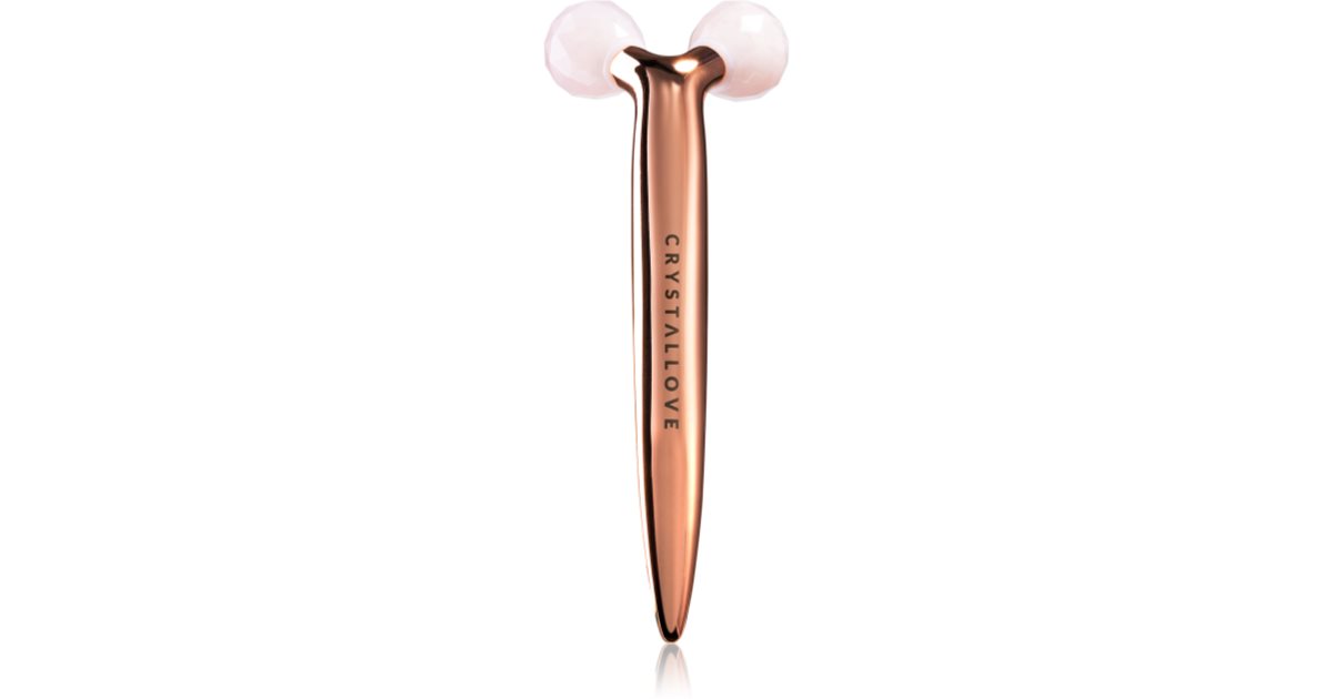 Crystallove Rose Quartz 3D Lift & Sculpt Facial Roller massage tool ...