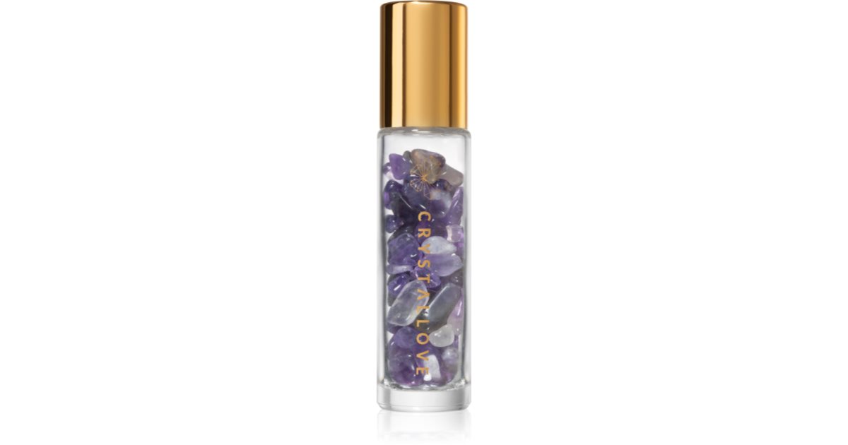 Crystallove Amethyst Oil Bottle Roll-on con cristalli ricaricabile ...