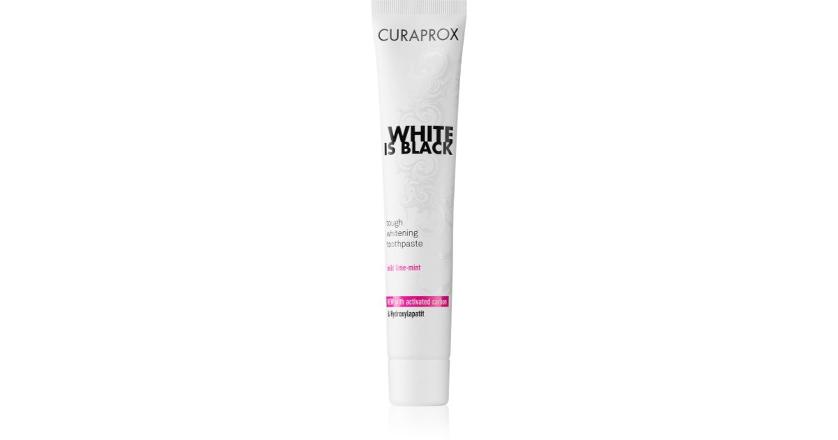 Curaprox White is Black Whitening Toothpaste with Activated Charcoal ...
