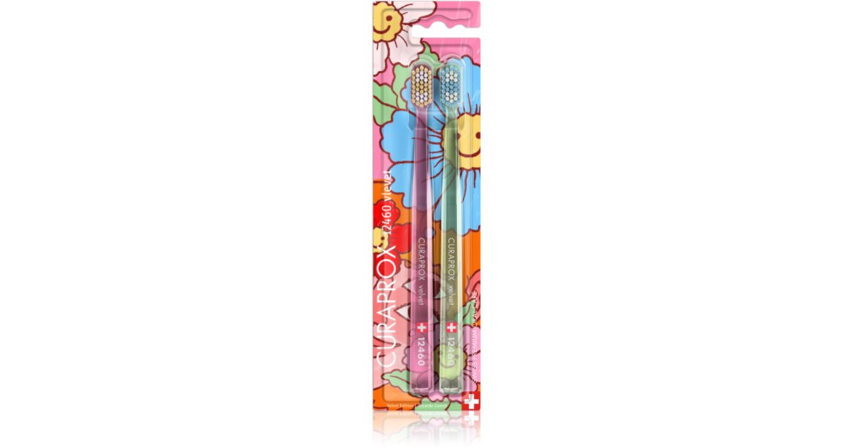 Curaprox Limited Edition Flowers brosses à dents 12460B Velvet | notino.fr