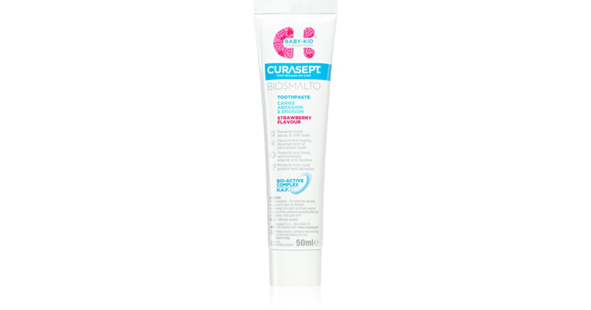 Curasept Biosmalto Baby-Kid Toothpaste For Children with fluoride ...