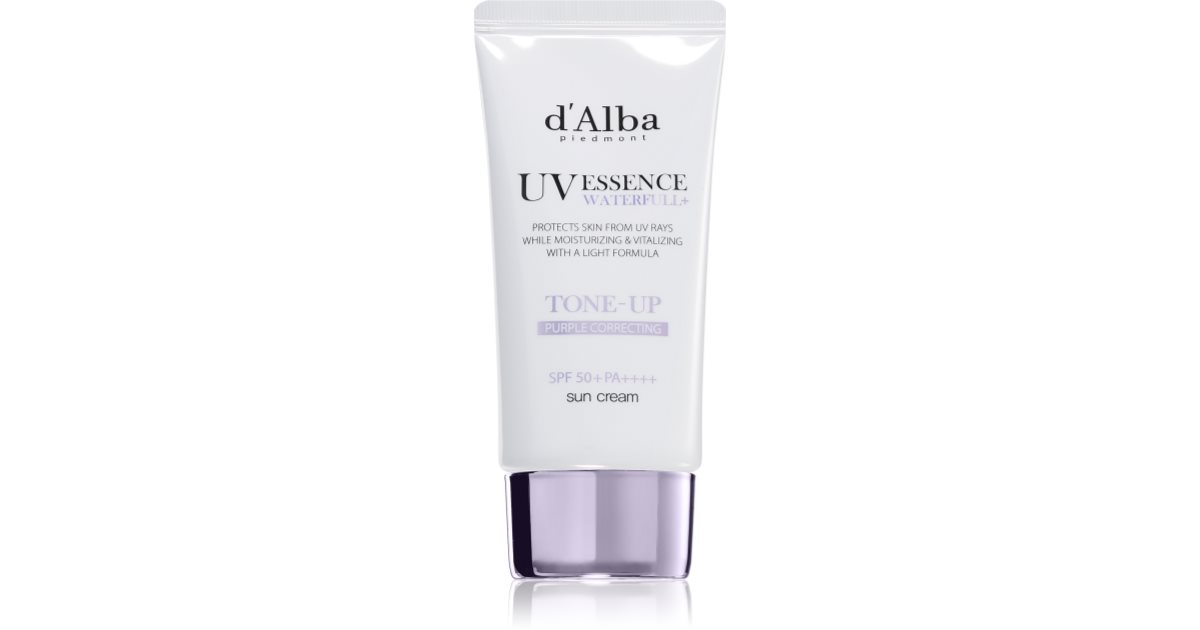 d'Alba Waterfull Purple Correcting Tone-Up Sun Cream toning sunscreen ...