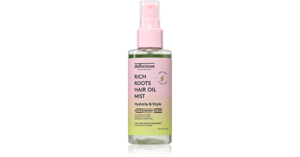 delhicious RICH ROOTS 5-in-1 Hair Oil Mist leave-in spray conditioner ...