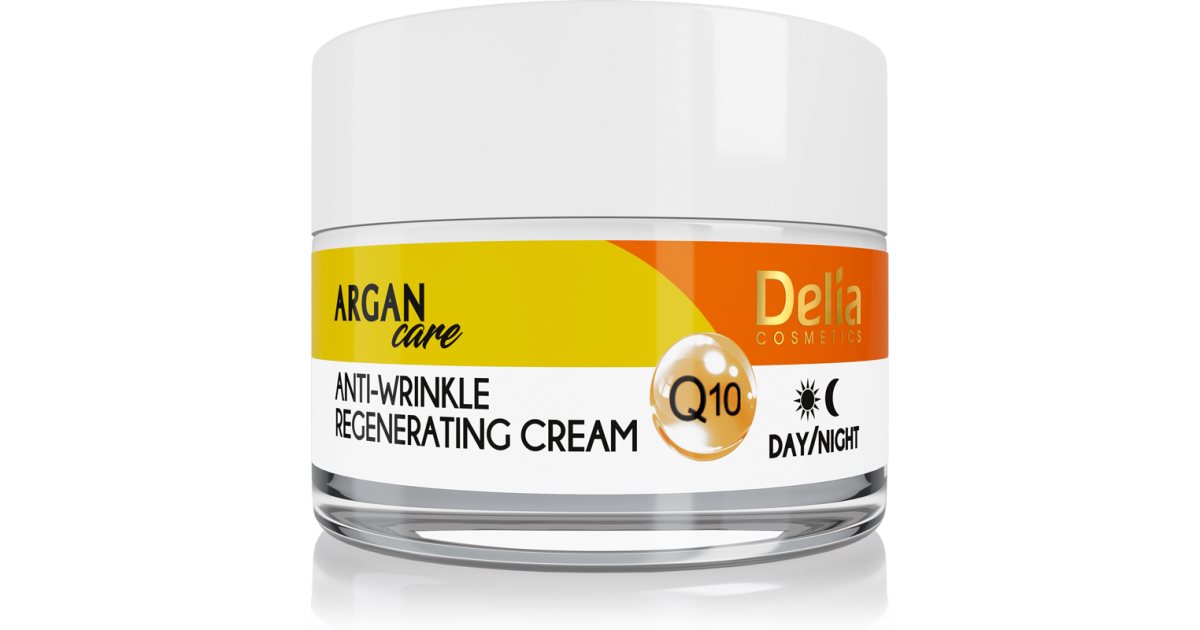 Delia Cosmetics Argan Care creme regenerador antirrugas com coenzima ...