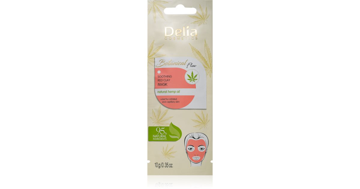 Delia Cosmetics Botanical Flow Hemp Oil máscara facial apaziguador para ...