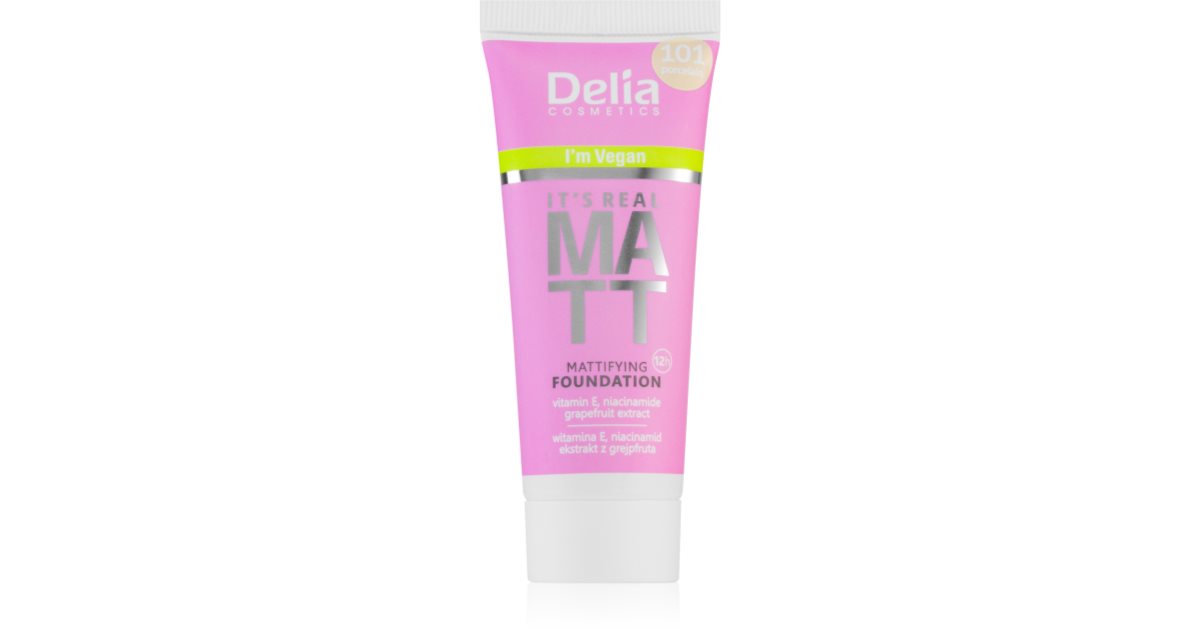 Delia Cosmetics It's Real Matt podkład matujący Delia Cosmetics It's Real Matt podkład matujący