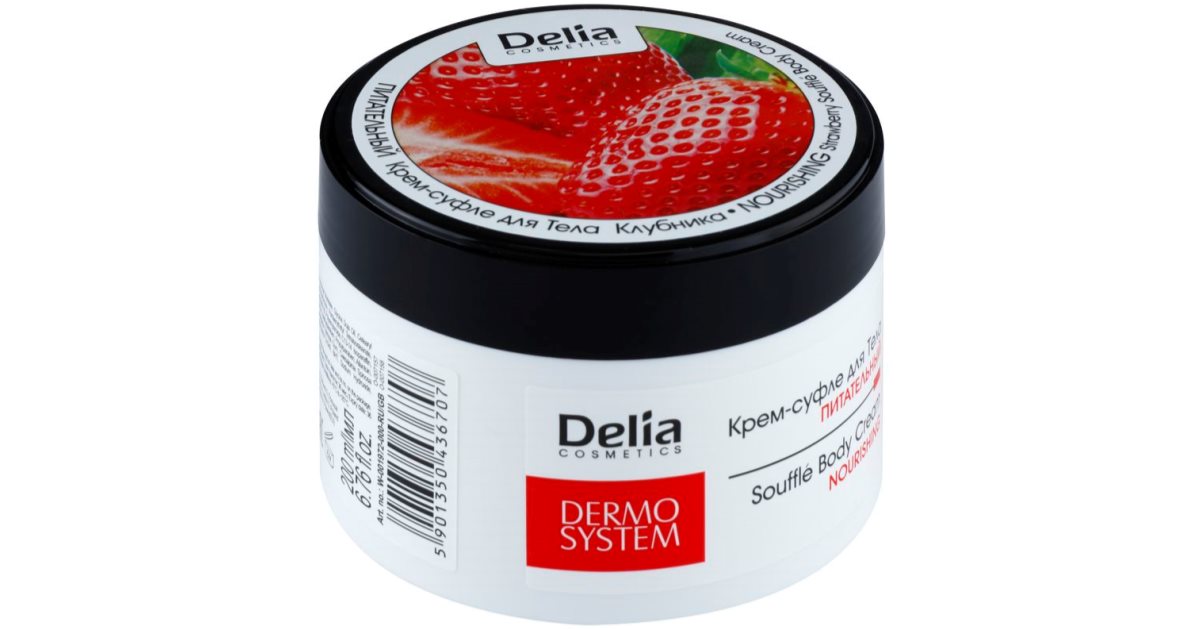 Delia Cosmetics Dermo System crema nutriente corpo con aroma di fragole ...