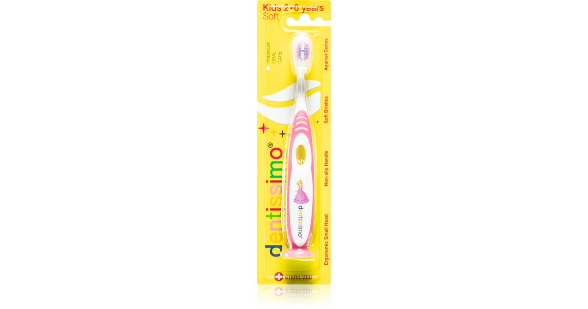 Dentissimo Toothbrushes Kids toothbrush with a suction cup for kids ...