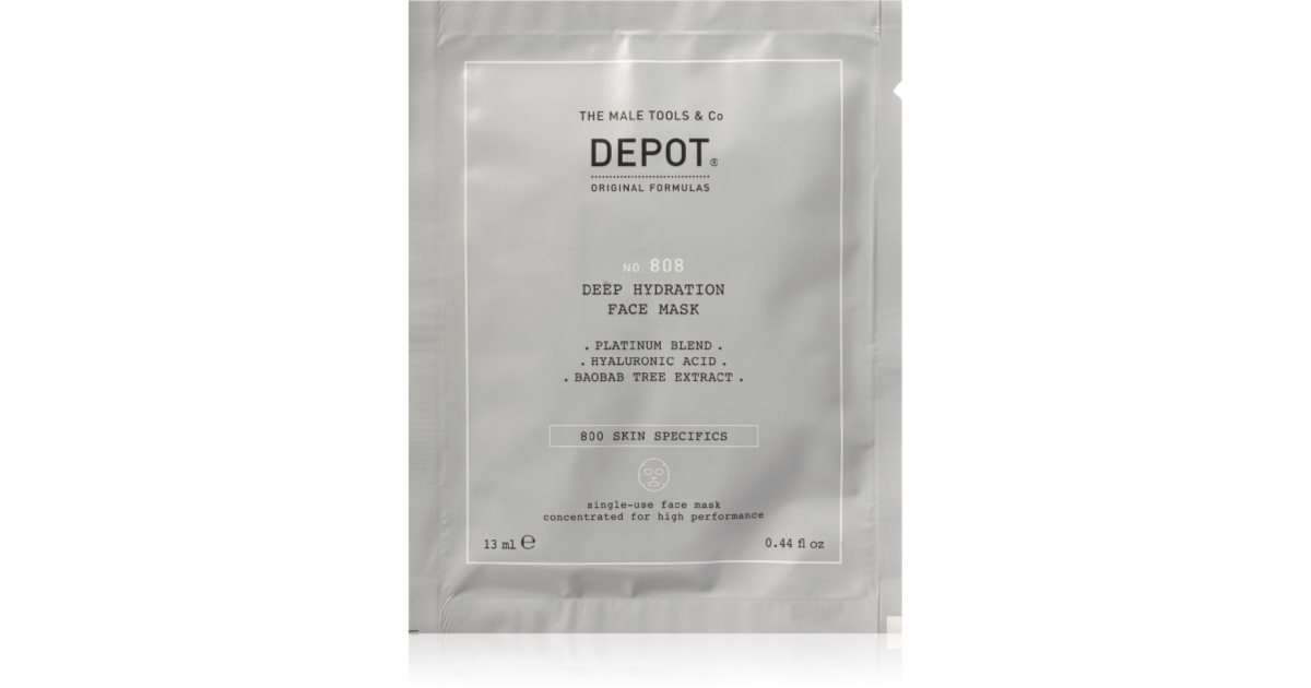 DEPOT 800 SKIN SPECIFICS NO. 808 DEEP HYDRATATION FACE MASK deeply ...