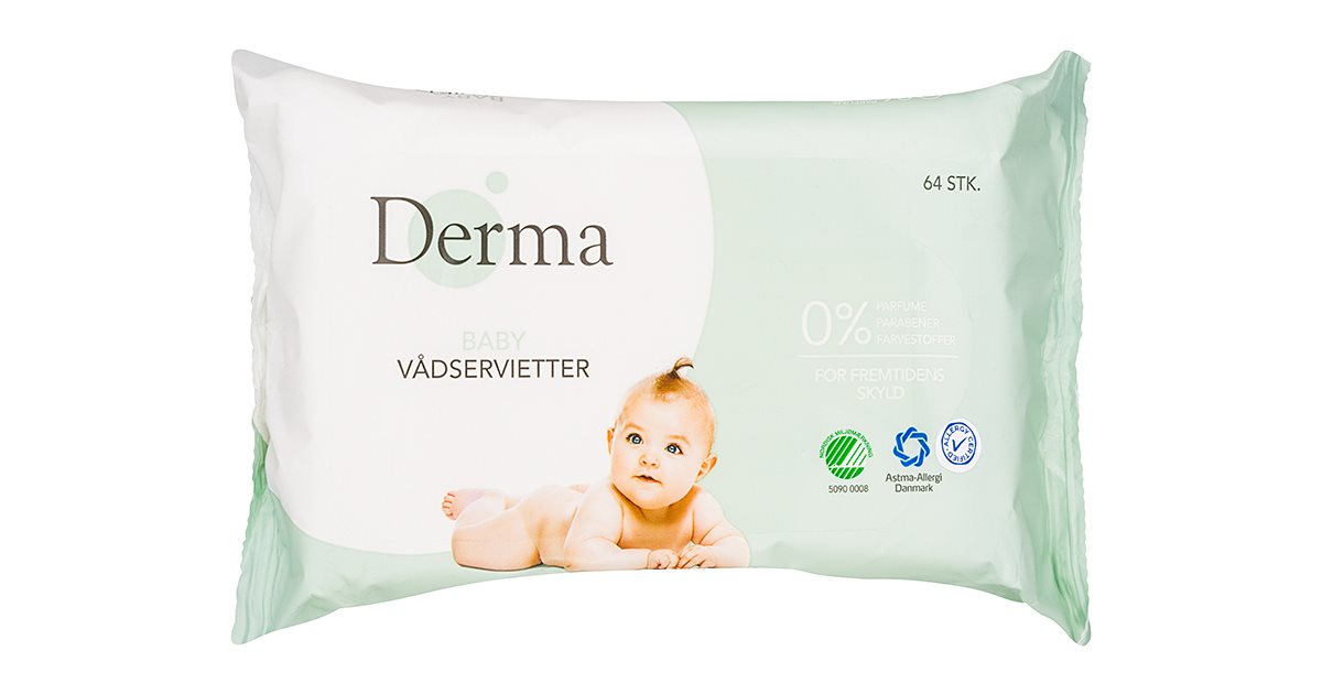 Derma Baby Våde renseservietter til børn fra fødslen | notino.dk