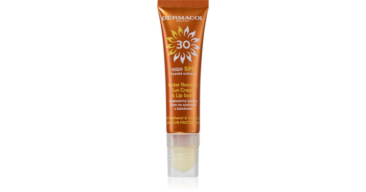 Dermacol Sun Water Resistant Water Resistant Sun Face Cream with Lip ...