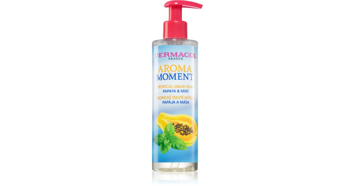 Dermacol Aroma Moment Papaya & Mint sapone liquido per le mani | notino.it