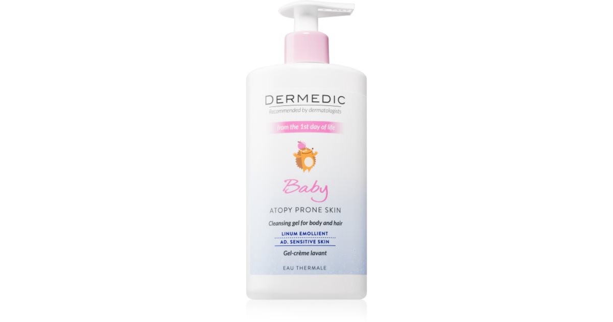 Dermedic Baby Linum Emolient creamy shower gel for children from birth ...