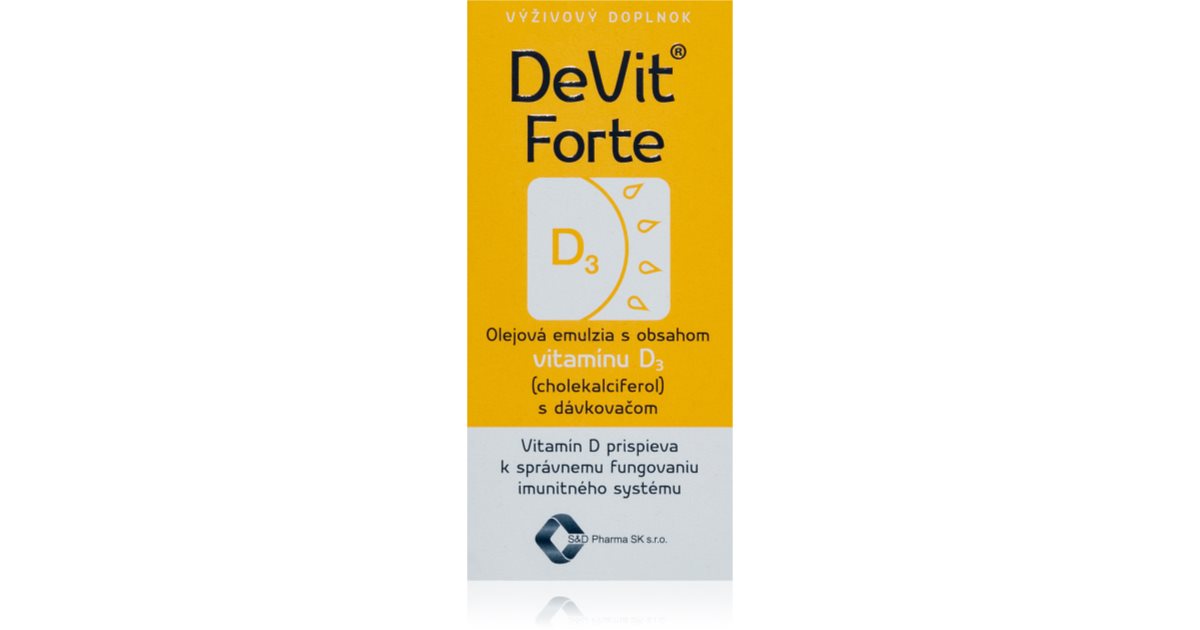 DeVit Forte vitamín D pre normálnu funkciu imunitného systému, stavu ...