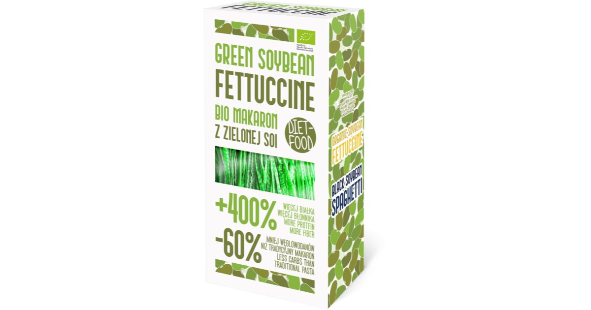 Diet-Food Green Soybean Fettuccine BIO protein pasta in organic quality ...