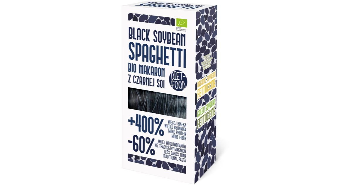 Diet-Food Black Soybean Spaghetti BIO protein pasta in organic quality ...
