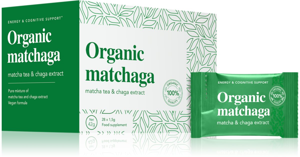 DoktorBio Organic matchaga Matcha tea & Chaga extract prášok na ...
