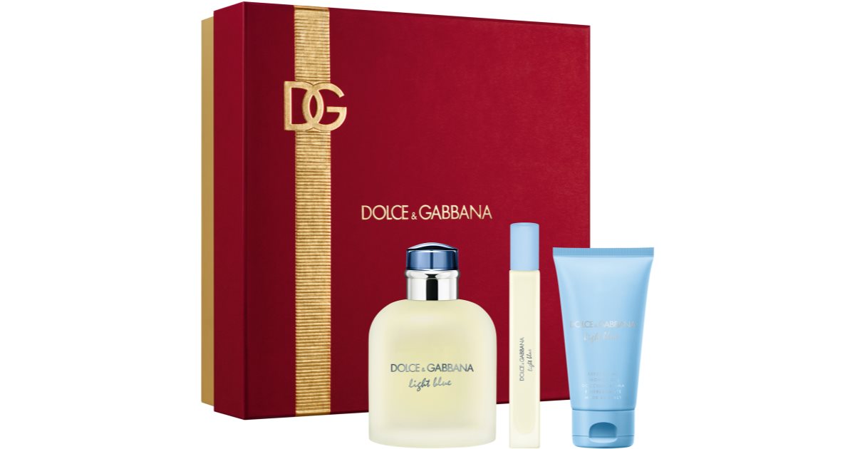Dolce&Gabbana Light Blue Pour Homme EDT Trio Gift Set Gift Set for men ...