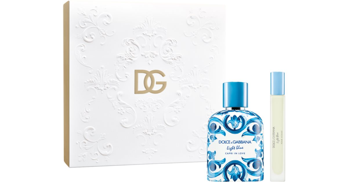Dolce&Gabbana Light Blue Capri In Love Pour Homme Gift Set lote de ...