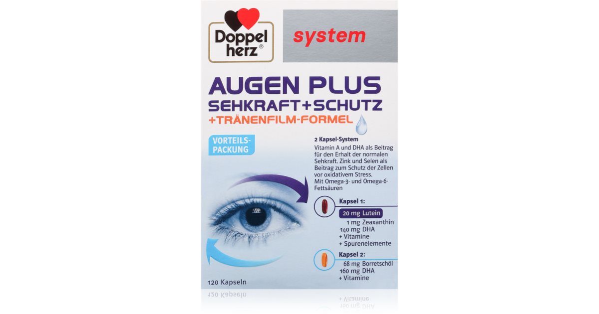 Doppelherz system Augen plus Kapseln zur Stärkung der Augen ️ notino.de