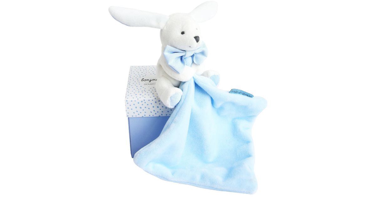 Doudou Gift Set Blue Rabbit lote de regalo para bebé lactante | notino.es