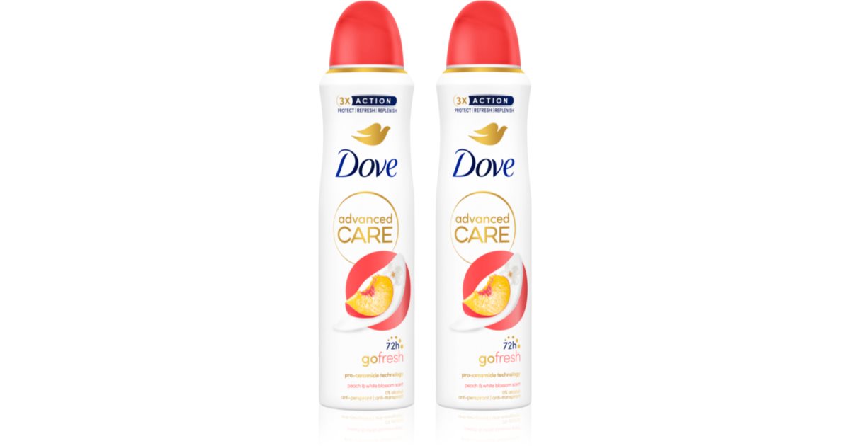 Dove Advanced Care Peach & White Blossom deodorante spray | notino.it