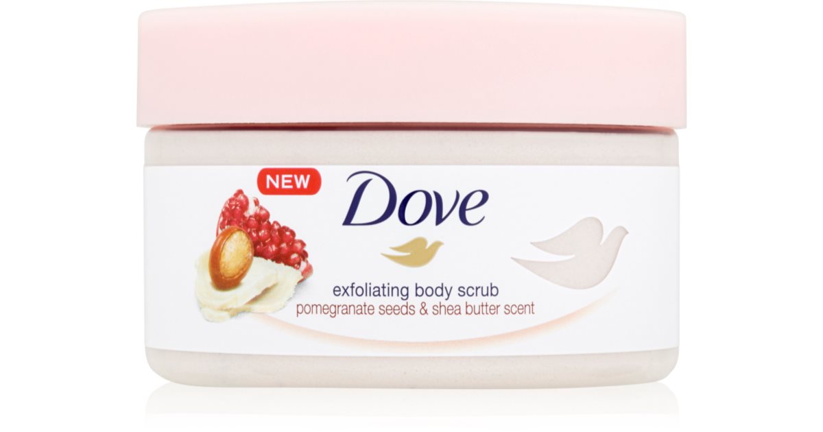 Dove Exfoliating Body Scrub Pomegranate Seeds & Shea Butter nourishing ...