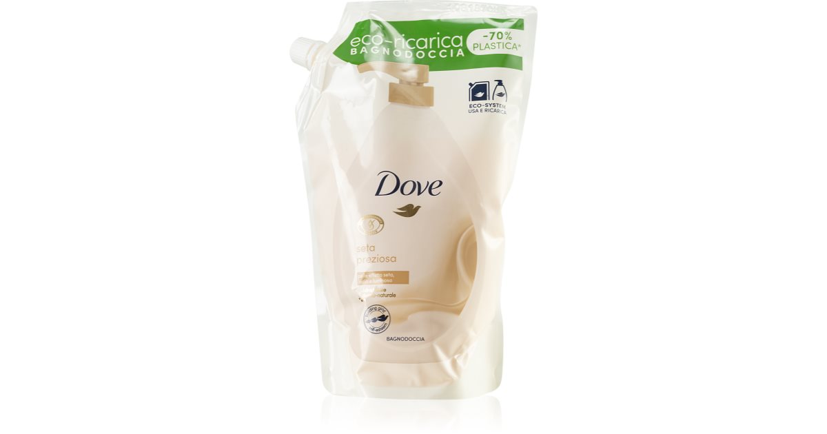 Dove Nourishing Silk suihku- ja kylpyvoide täyttöpakkaus | notino.fi