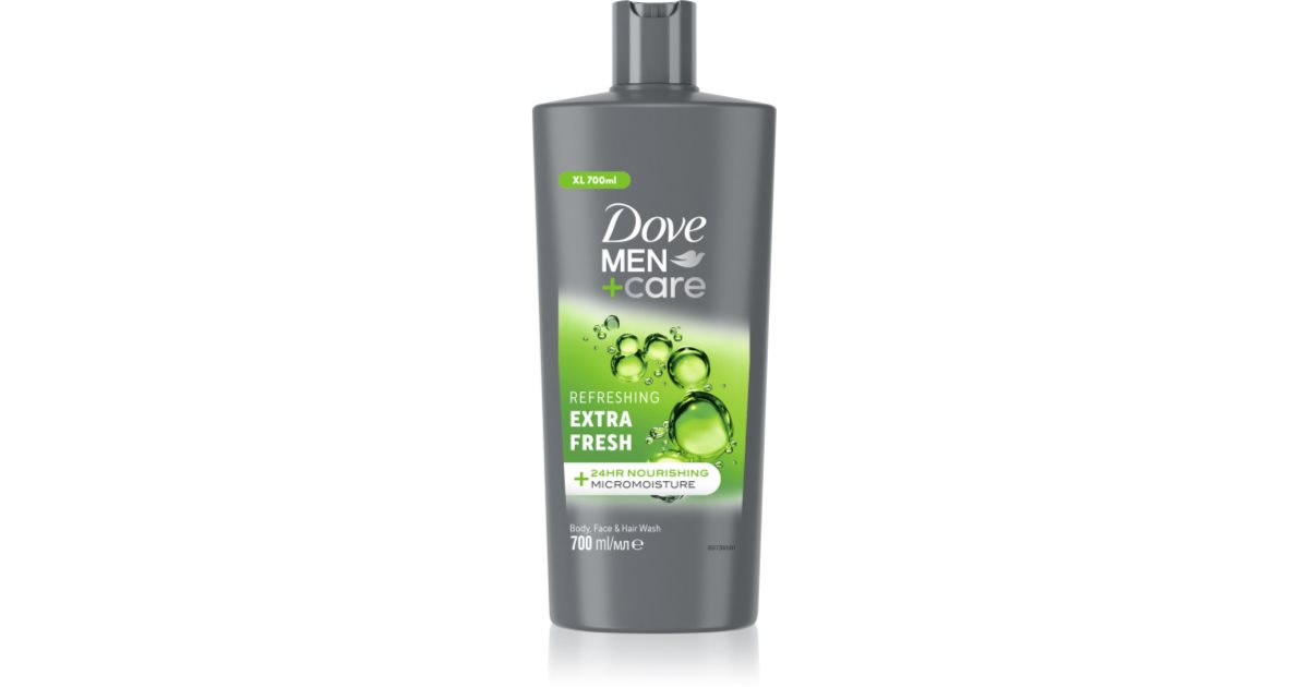 Dove Men+Care Extra Fresh osvěžující sprchový gel na tvář, tělo a vlasy ...