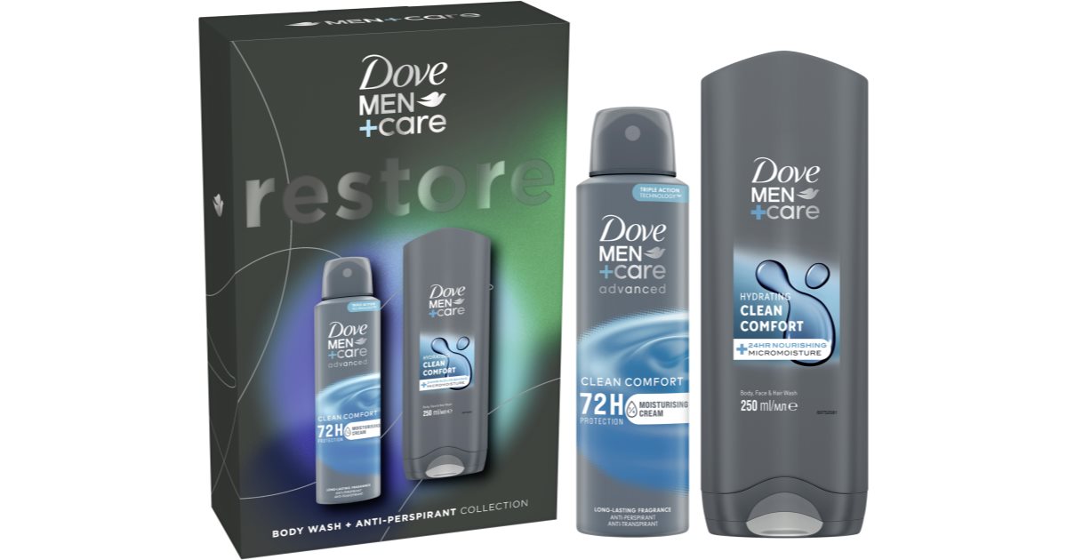Dove Men+Care Restore Gift Set for the body for men Clean Comfort ...