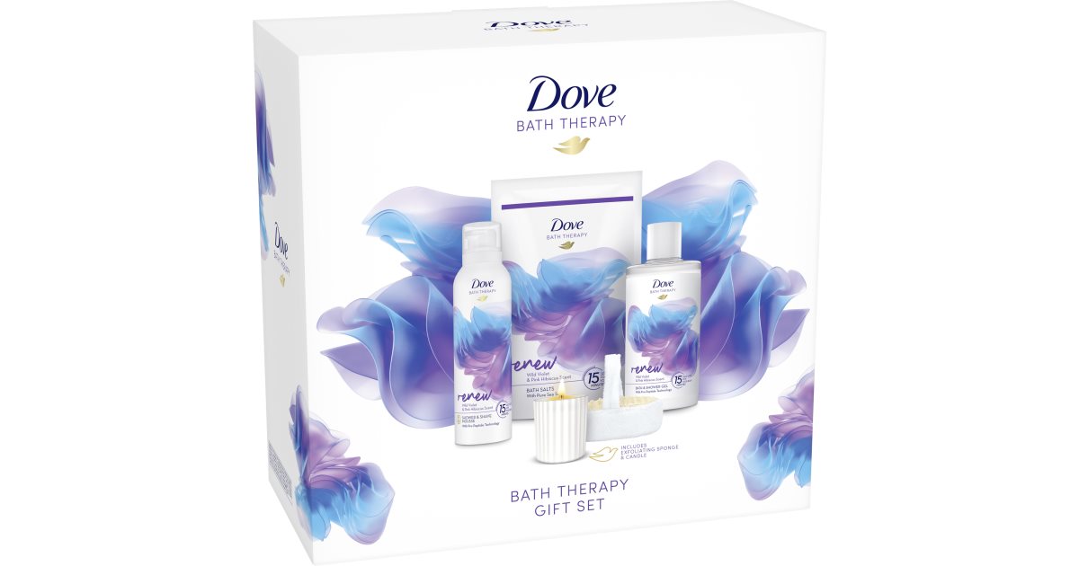 Dove Bath Therapy Renew gift set for the bath Wild Violet & Pink ...