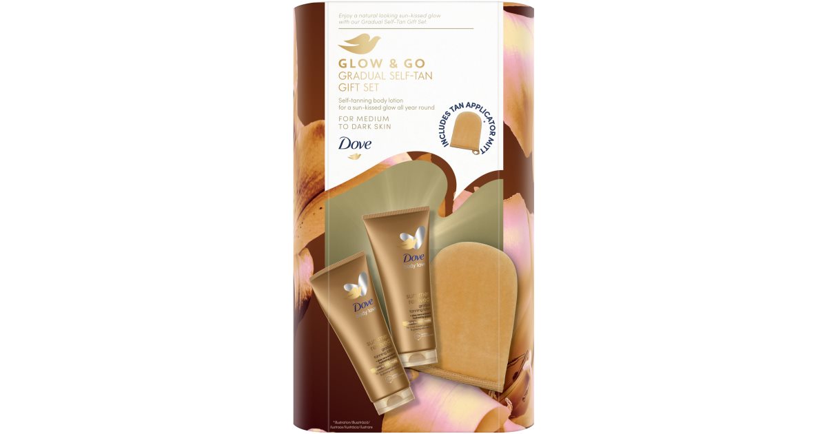 Dove Glow & Go Gradual Self-Tan Gift Set perfect tanning set | notino.co.uk