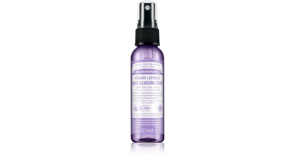 Dr. Bronner’s Lavender rinse-free cleansing spray for hands | notino.co.uk
