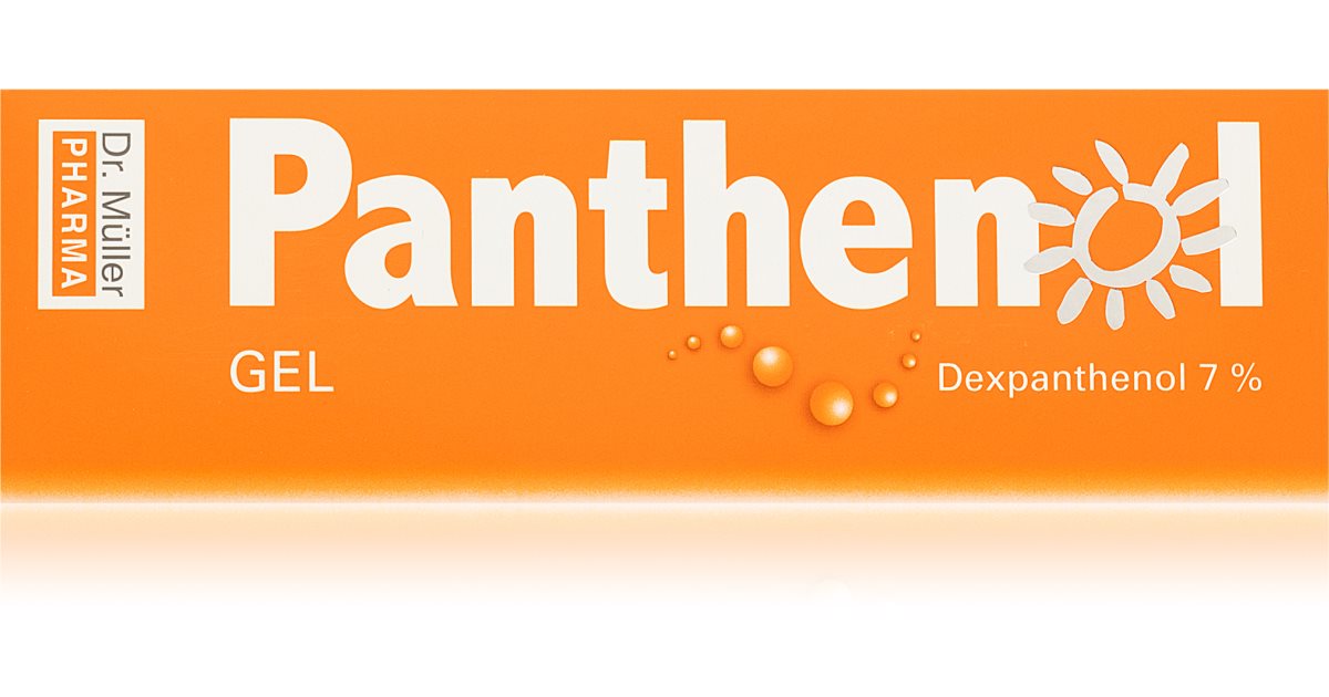 Dr. Müller Panthenol gel 7% gel apaisant après-soleil pour peaux ...