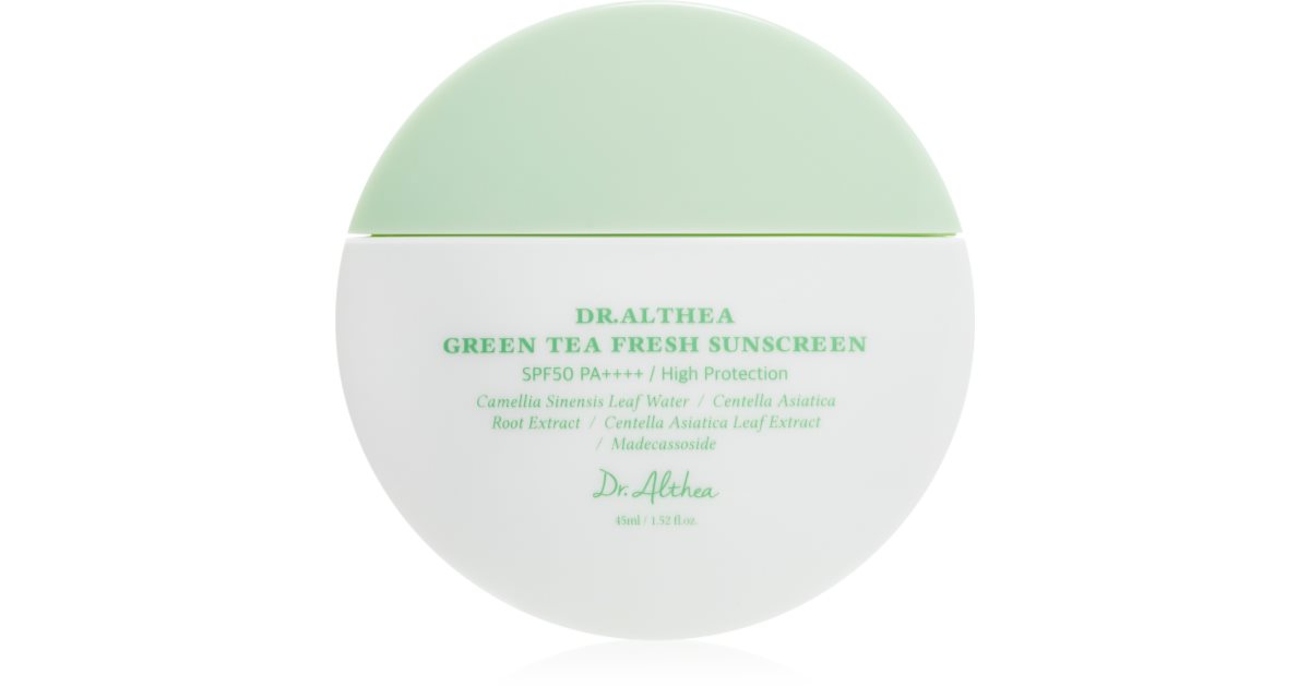 Dr. Althea Green Tea Fresh Sunscreen facial sunscreen with soothing ...
