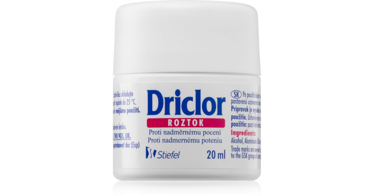 Driclor Solution antiperspirant roll-on to treat excessive sweating ...