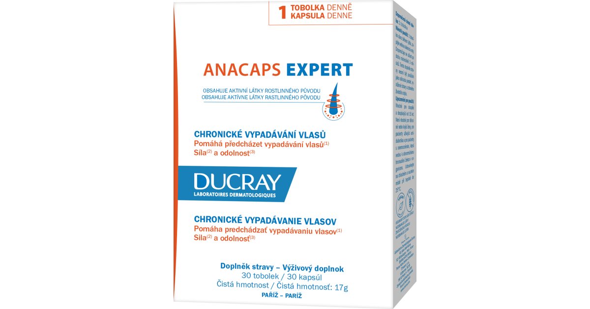 Ducray Anacaps Expert tobolky proti vypadávání vlasů recenze | notino.cz