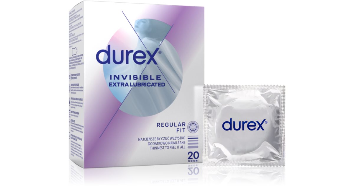 Durex Invisible Extra Lubricated préservatifs | notino.fr