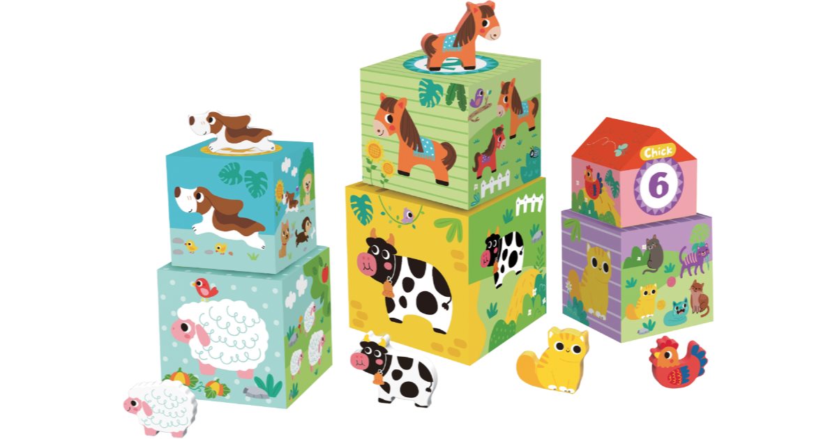 2Kids Toys Animal Blocks cubes en bois | notino.fr
