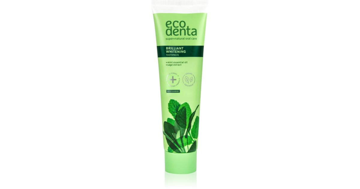 Ecodenta Green Brilliant Whitening Whitening Toothpaste with Fluoride ...