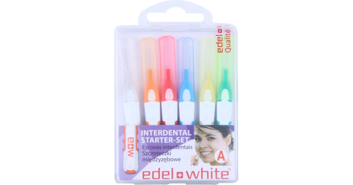 Edel+White Interdental Brushes escova interdental 6 peças mix | notino.pt