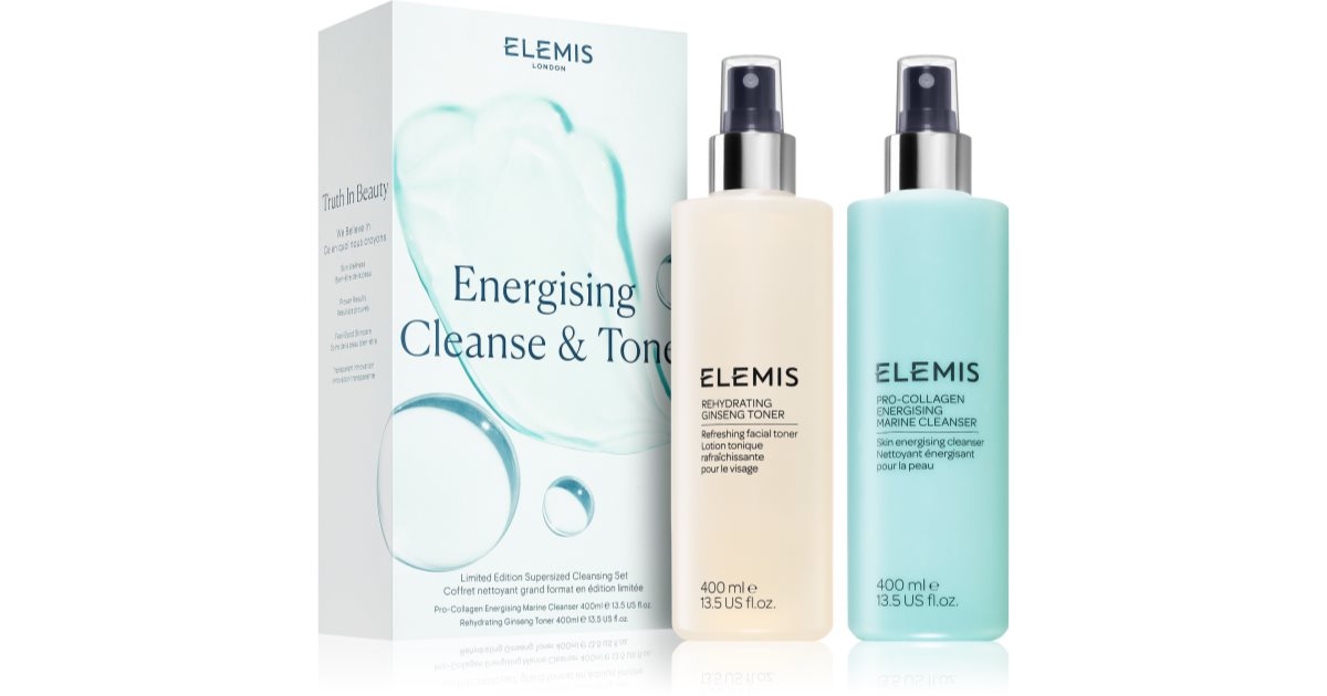 Elemis Energising Cleanse & Toner gift set(for perfect skin cleansing ...